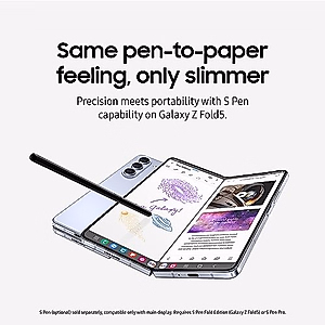 SAMSUNG Galaxy Z Fold5 AI Phone, 512GB Unlocked Android Smartphone, Big 7.6” Screen for Streaming, Gaming, Dual App View, One-Hand Control, Hands-Free Use, US Version, 2023, Cream