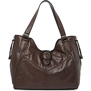 FRYE Gina Leather Tote Bag (Brown)