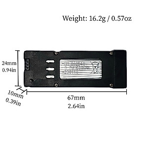 VOCTI 3.7V 600mAh Battery for E58 S168 JY019 JD-19 Foldable Drone Original Battery RC Aircraft Battery Accessory with USB Charging Cable (3 Pack)
