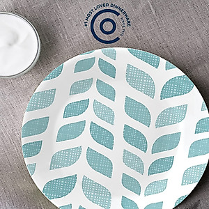 Corelle Global Collection Vitrelle 6-Piece Appetizer Plates Set, Triple Layer Glass and Eco-Friendly, 6-3/4-Inch Lightweight Round Plates, Northern Pines