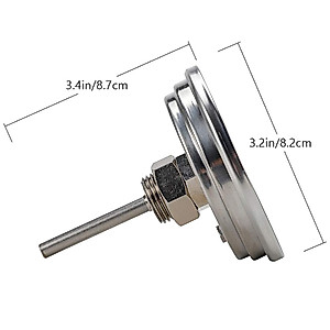 Hemoton 1pc Oven Thermometer Grill Smoker Temperature Gauge Oven Temperature Gauge Food Baking Oven Temp Gauge Home Brewing Thermometer Smoker Thermometer Indicator Metal Material Pointer