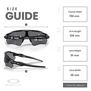 Oakley Radar Ev Path OO9208 920812 38MM Matte Black/Grey Square Sunglasses for Men + BUNDLE Accessory Leash + BUNDLE with Designer iWear Eyewear Kit