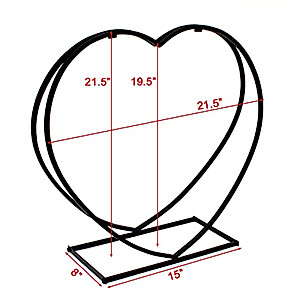 Westcharm 21.5" Metal Heart Shaped Firewood Log Rack | Black Firewood Holder Storage Rack | Fireplace Wood Storage Shelf for Outdoor Indoor Décor - Small