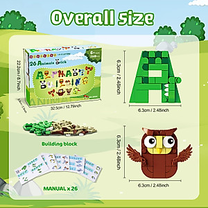 HOGOKIDS 26 Packs Party Favors for Kids - Animal Alphabet Building Set for Valentines Day | ABC Letters for Classroom Prizes Goodie Bag Fillers Stocking Stuffers Birthday Gifts for Boys Girls