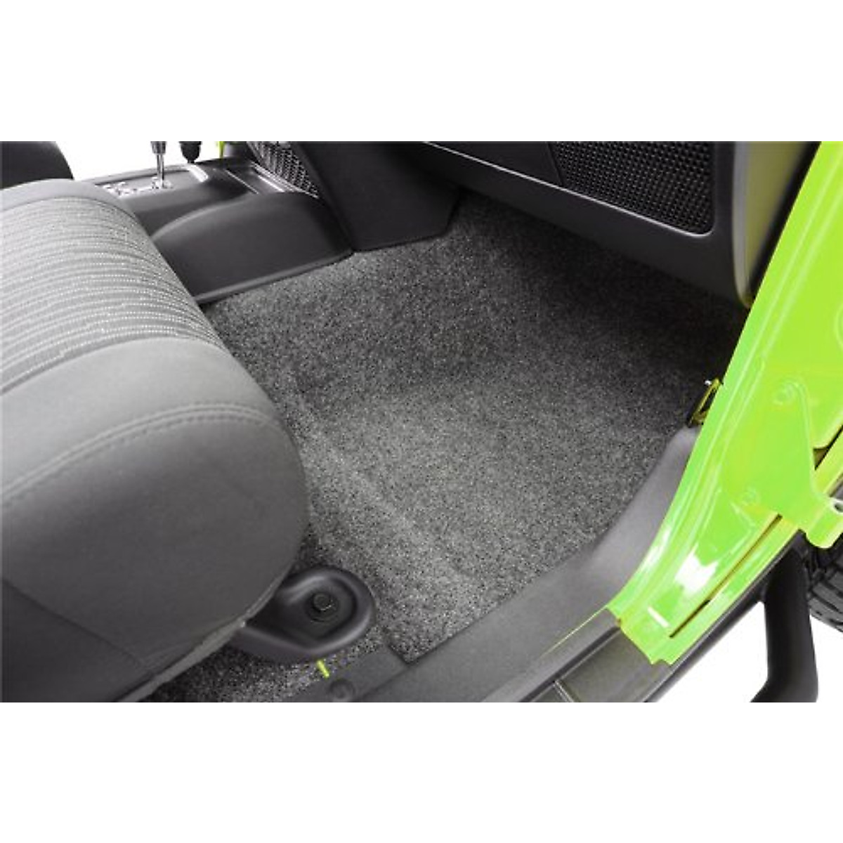 Bedrug - Jeep Liners | 2007 - 2010 Jeep Wrangler JK 2 Door, Front Floor Liners (Includes Heat Shields) | Grey - 3 pc. | BRJK07F2