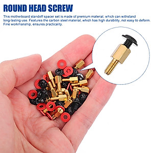 SOLUSTRE 1 Set Motherboard Screws Hexagonal Standoff Computer Part Motherboard Standoff M3motherboard Screws Hex Spacer Desktop Screws Cooler Stand Copper Pillar Suite Carbon Steel Fan