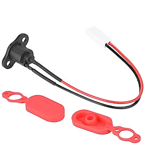 Connector Socket, Flexible Scooter Charging Port with Waterproof Cover for M365 Electric Scooter Accessory