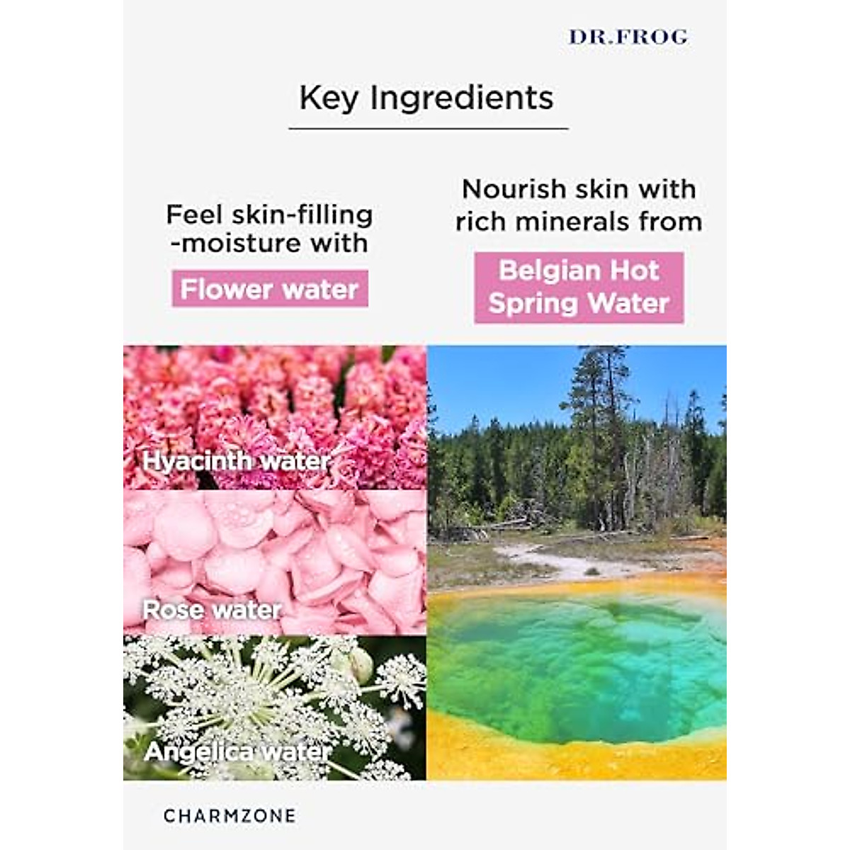 CHARMZONE Dr. Frog Waterfull Charge Cream Set 2.37 oz (Cream 50ml /1.69 oz + Peeling Gel 20ml/ 0.68 oz) Rose Water Ceramide Long Lasting Hydration Korean Skin Care Routine, Valentine Gift Set for Her