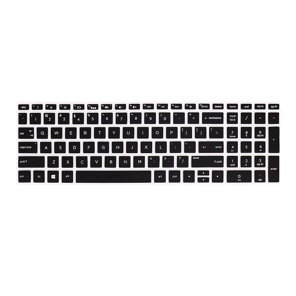 Keyboard Cover Compatible with 2019 2018 HP Pavilion 15 Series /2019 2018 HP Pavilion x360 15.6” Series/HP Envy x360 15.6” Series/HP Envy 17 Series/HP Laptop 15t 17t 17-ca0011nr 17-by0040nr -Black