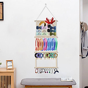 LIFING Hanging Jewelry Organizers,Necklace Holder With 30 Hooks,Jewelry Hanger Organize Wall Mounted for Earrings,Headband,Bow Holder,Over the Door Necklace Hanging Rack