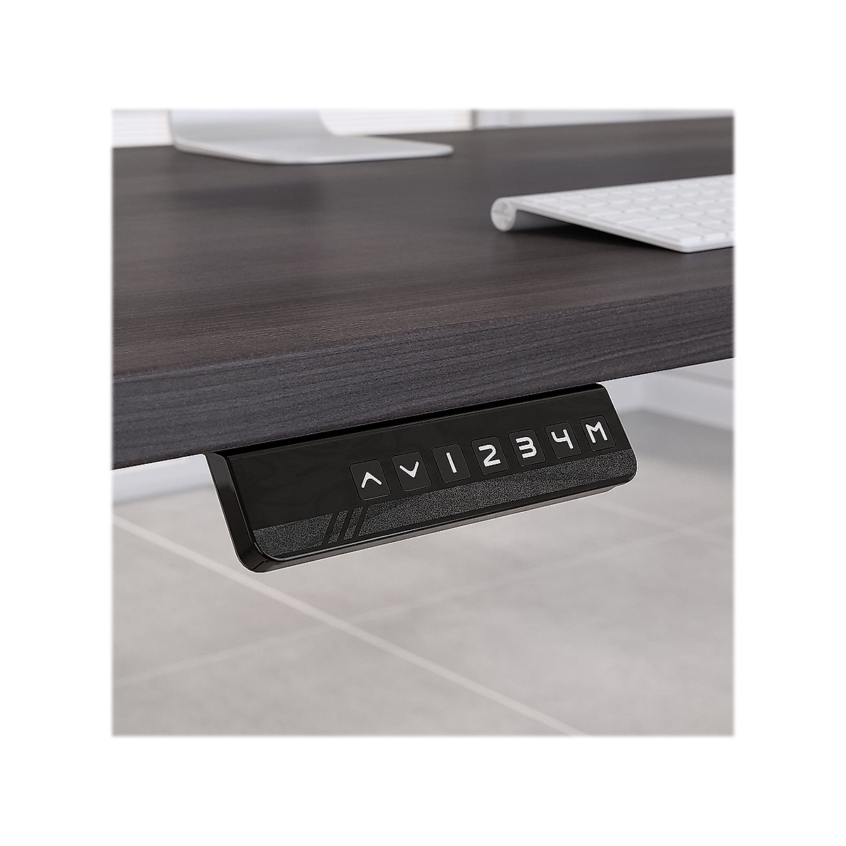 Bush Business Furniture Office 500 Height Adjustable Standing Desk with Storage and Bookcase, 72W, Storm Gray