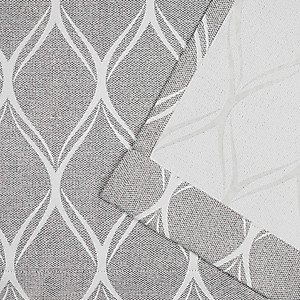 Nicole Miller Circuit Curtain Panel, 52x84, Ash Grey, 2 Panels