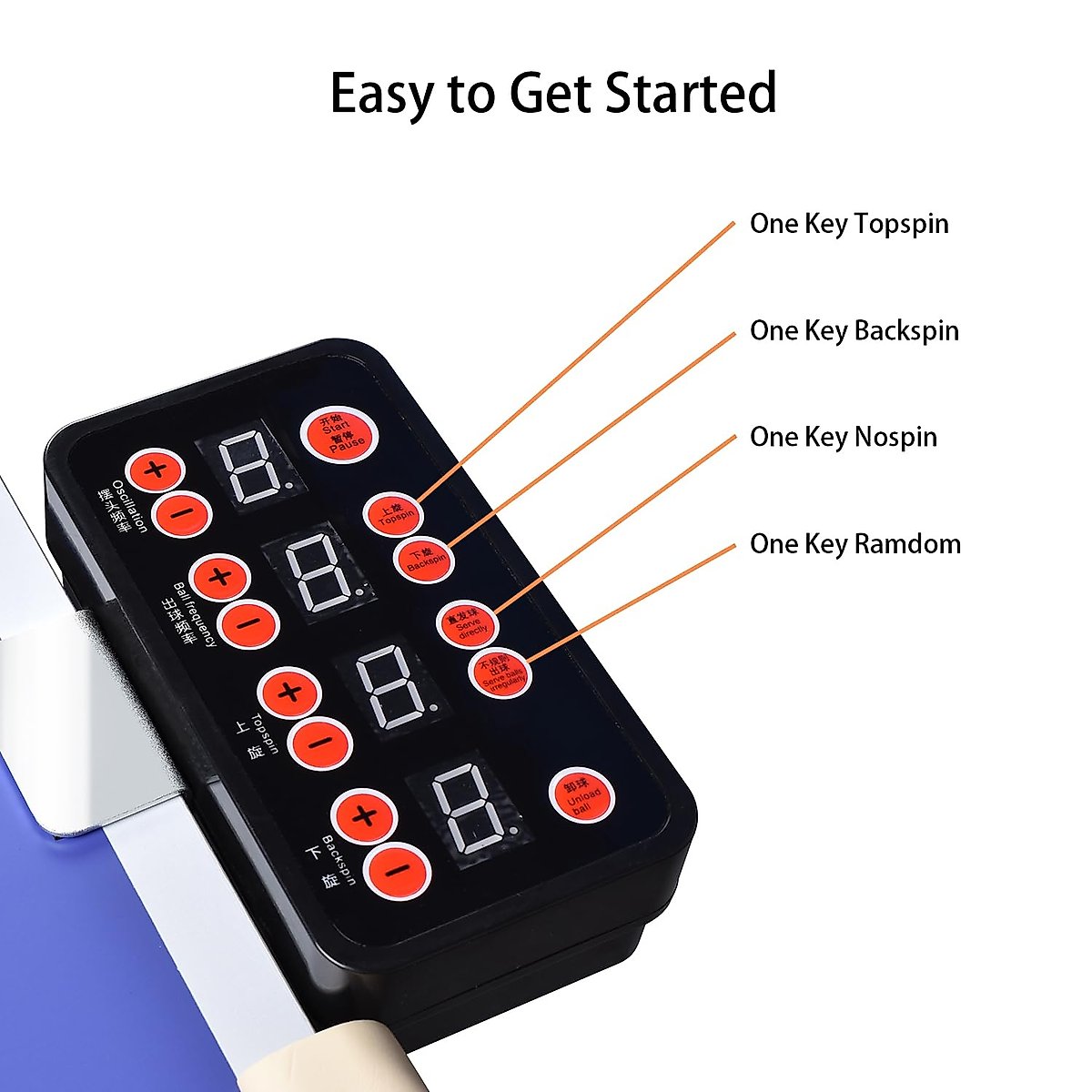 WAYMARK Table Tennis Robot Ping Pong Ball Machine S6-PRO Automatic Ping Pong Robot Trainer Table Tennis Robot Machine with Net and 100 Balls