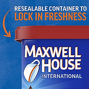 Maxwell House International Suisse Mocha Cafe Beverage Mix, Caffeinated, 7.2 oz Can (Pack of 4)