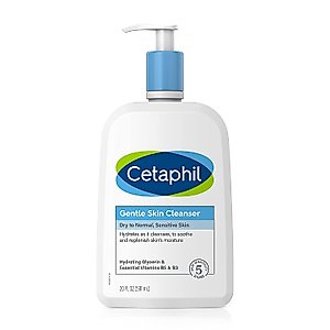 Cetaphil Gentle Skin Cleanser 20 fl oz, Hydrating Face Wash & Body Wash, Ideal For Sensitive, Dry Skin, Non-irritating, Wont Clog Pores, Fragrance-free, Soap-free, Dermatologist Recommended