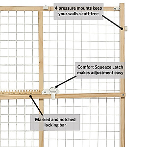 MidWest Homes for Pets Wire Mesh Pet Safety Gate, 32 Inches Tall & Expands 29-50 Inches Wide