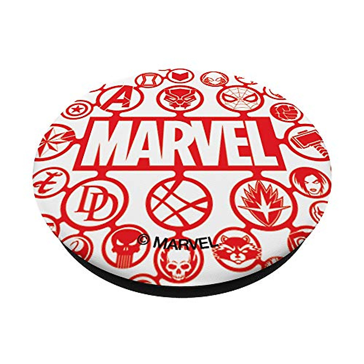 Marvel Logo Red Super Hero Icons PopSockets PopGrip: Swappable Grip for Phones & Tablets