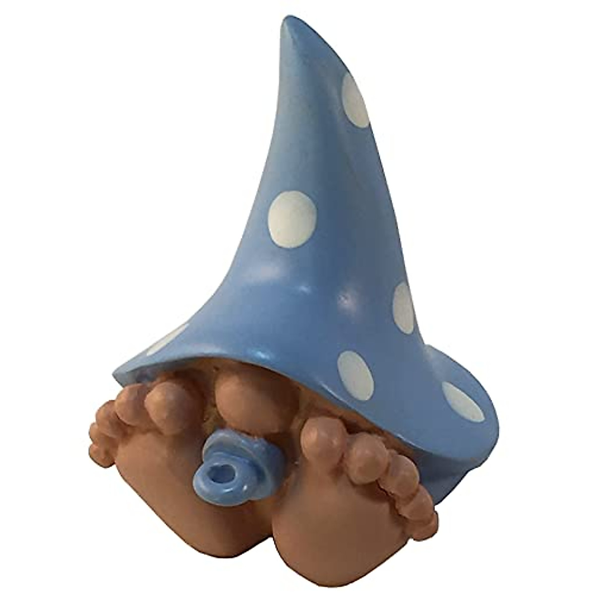 Miniature Baby Gnome “Toby” – The Baby Gnome with The Polka Dot Blue Hat for The Fairy Garden