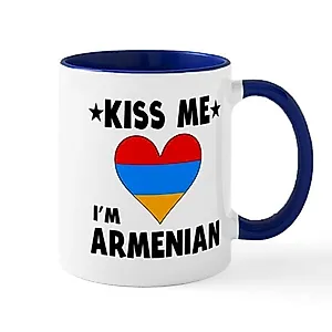 CafePress Kiss Me I'm Armenian Mugs Ceramic Coffee Mug, Tea Cup 11 oz