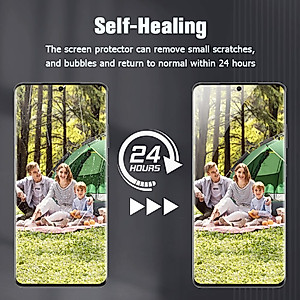 VITAVELAAA [2+2 Pack Galaxy S21 Ultra Screen Protector, Fingerprint Unlock, 9H Hardness Tempered Glass, Bubble Free, Premium HD Clear for Samsung Galaxy S21 Ultra Glass Screen Protector (6.8 Inch)