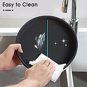 LAMY Lazy Susan Organizer Kitchen Organization, 10 Inch Lazy Susan Turntable for Cabinet, Pantry, Refrigerator and Table, Black