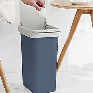 ALUKAP Small Garbage Can Trash Can Plastic Waste Bins Office Kitchen Living Room Bathroom Rectangular Trash Can Creative Household Paper