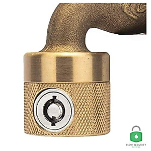 Flow Security Systems The FaucetLock | Heavy Duty Brass Construction | Prevents Water Theft & Secures Outdoor Bibbs | Promotes Water Conservation | Keyed The Same | FSS 50 | 1 Pack