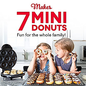 Dash DMSW002AQ Mini Maker, 2-Pack Griddle + Waffle Iron, 2 pack, Aqua & Mini Donut Maker Machine for Kid-Friendly Breakfast, Snacks, Desserts & More with Non-stick Surface, Makes 7 Doughnuts - Aqua