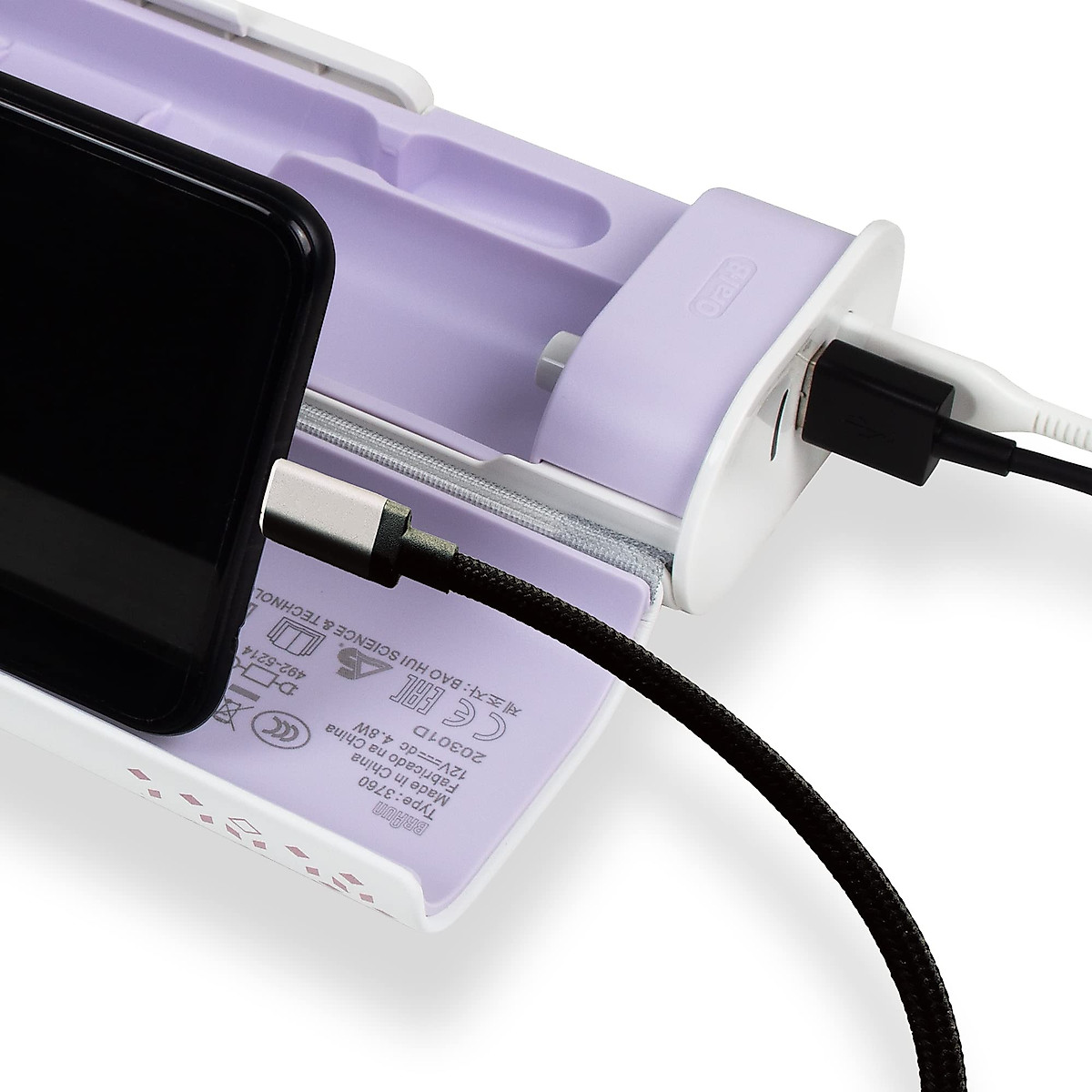 Oral-B Genius Series Travel Toothbrush Kit with Charging Function for 1 Handpiece and 2 Toothbrush Heads | Set Includes Travel Case and US-Charging Cable (Rose Gold)