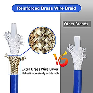 FUNTECK 50ft Upgraded Airless Paint Hose for Graco Sprayers, Reinforced Brass Wire Braid, 4300 PSI