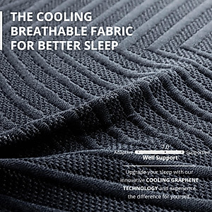 EGOHOME 14 Inch Full Memory Foam Mattress for Back Pain, Cooling Gel Mattress Bed in a Box, Made in USA, CertiPUR-US Certified, Therapeutic Medium Double Mattress, 54x75x14 Black