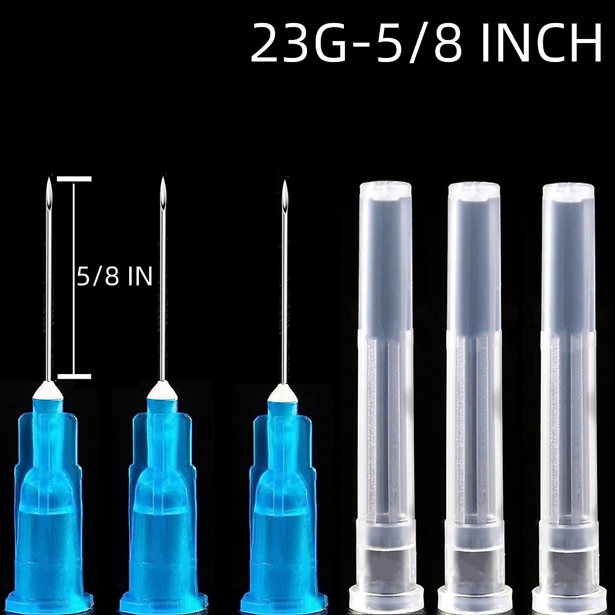 23 Gauge 5/8 Inch Dispensing Lab Supplies Individually Sealed Wrapped - 100 Pack/Box