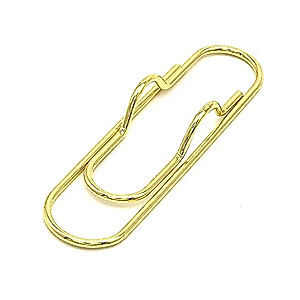 NELJIBEHU Metal Pen Clips in Gold/Silver/Rose Gold - Pack of 12 Paperclip Pen Holders for Notebooks and Papers, Metal Pen Clip Holder and Pen Holder Clip Included