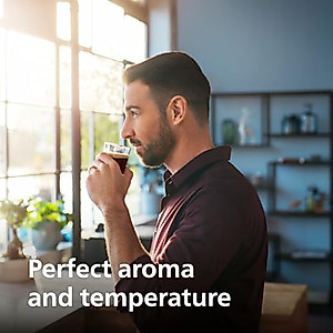 PHILIPS 4400 Series Fully Automatic Espresso Machine – 12 Hot & Iced Coffees, Quick-to-Clean LatteGo Milk System, SilentBrew, QuickStart, Ceramic Grinder, Black Chrome (EP4444/90)