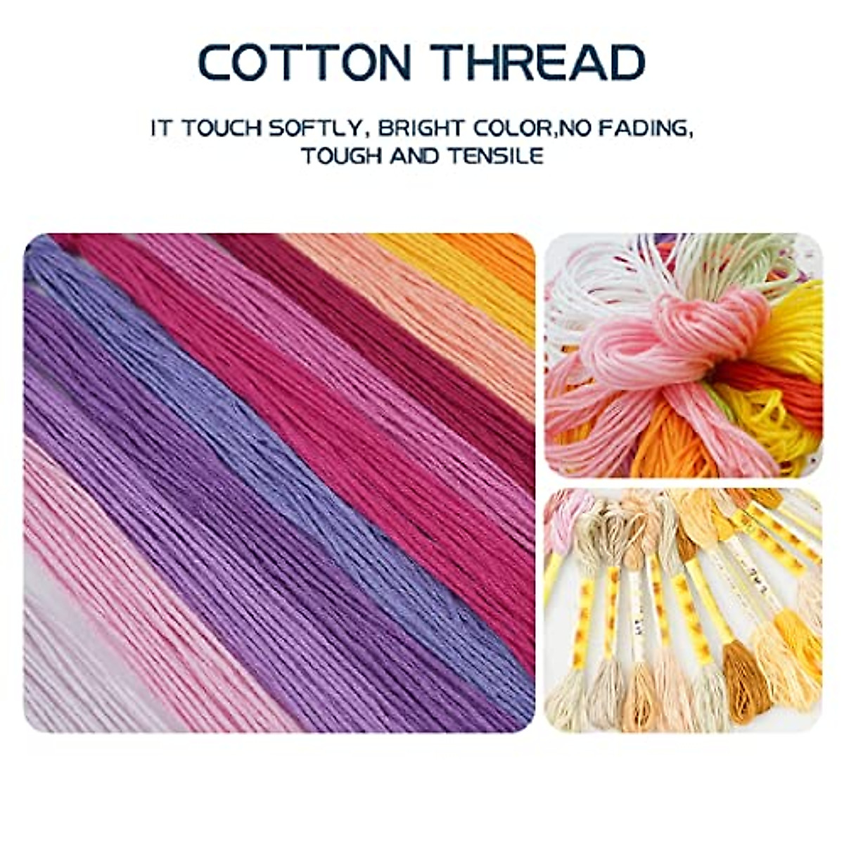 Joybohoo Cross Stitch Kits Stamped Full Range of Embroidery Starter Kits for Beginners DIY 11CT 3 Strands -Animal(Printed) 23.6x19.7 inches