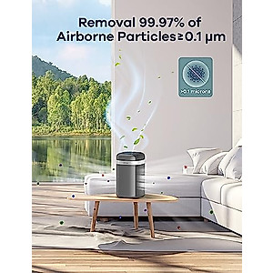 Air Purifiers for Bedroom: Welov H13 True HEPA Air Purifiers for Pets Allergens Removal to 0.1 Microns, 23db Quiet, Night Light, Air Cleaner Odor Eliminator for Pet Hair Pollen Smoke Dust, Ozone Free