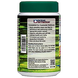 Ocean Nutrition Cichlid Vegi Flakes 5.5-Ounces (154 Grams) Jar