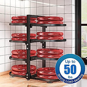 Pots and Pans Organizer for Cabinet, PXRACK 8 Tier Snap-on and Adjustable Pan Organizer Rack for Under Cabinet, Pot Organizer for Kitchen Organization & Storage, Rustproof Pot Lid Organizer (8 Tier)