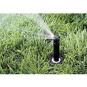 Rain Bird 1804AP4PK Professional Pop-Up Sprinkler, Adjustable 0° - 360° Pattern, 8' - 15' Spray Distance, 4" Pop-up Height, 4-Pack, Black