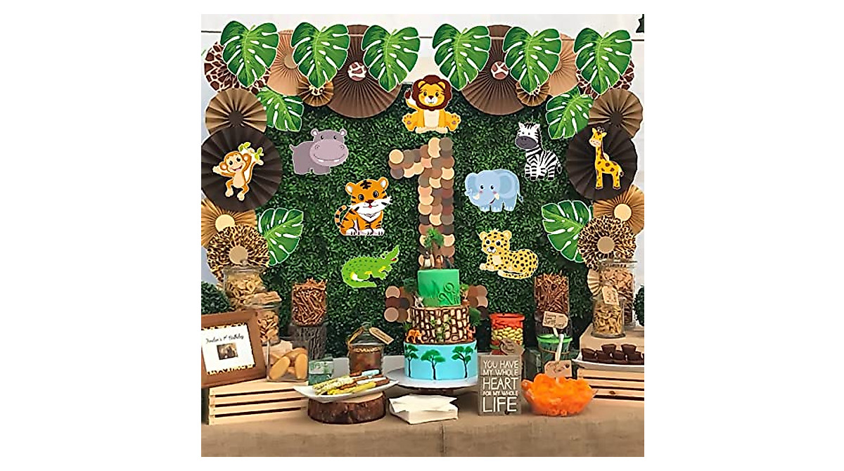 30 Safari Animal Cutouts for Jungle Party Decor
