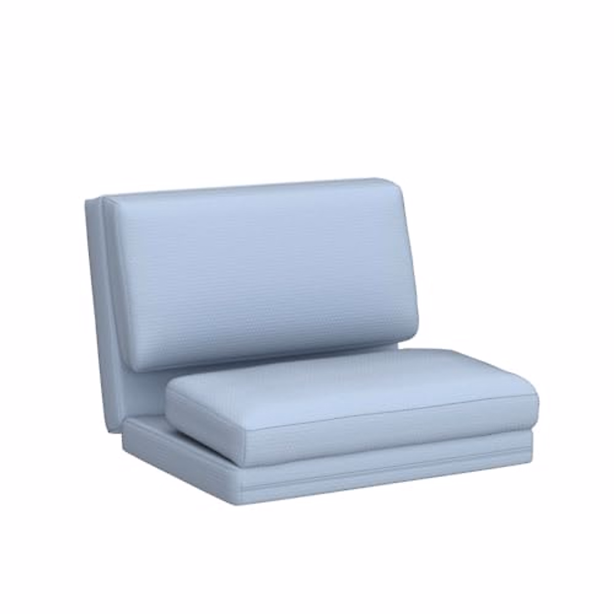 MAXYOYO Cooling Mattress, Single Floor Sofa Bed with Foam Filling, Foldable Faux Fur Cover, Blue, 30x95 Inch, Helps Hot Sleepers