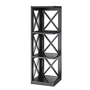 Convenience Concepts Oxford 3 Tier Corner Bookcase, Black