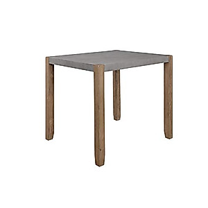 Alaterre Furniture Newport 36" H Faux Concrete and Wood Counter Height Dining Table