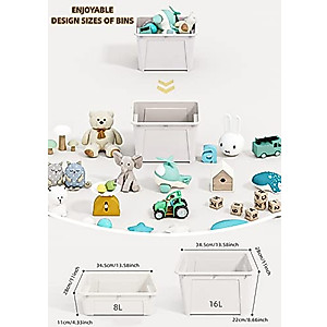 CHORBEYCH Kids 3 Layer Toy Storage Organizer with Display Bookshelves and 6 Pull-Out Storage Bins,Multipurpose Toy for Kids Bedrooms Playrooms for Age 1-12, Cute Whale(White Grey (3 * 3)