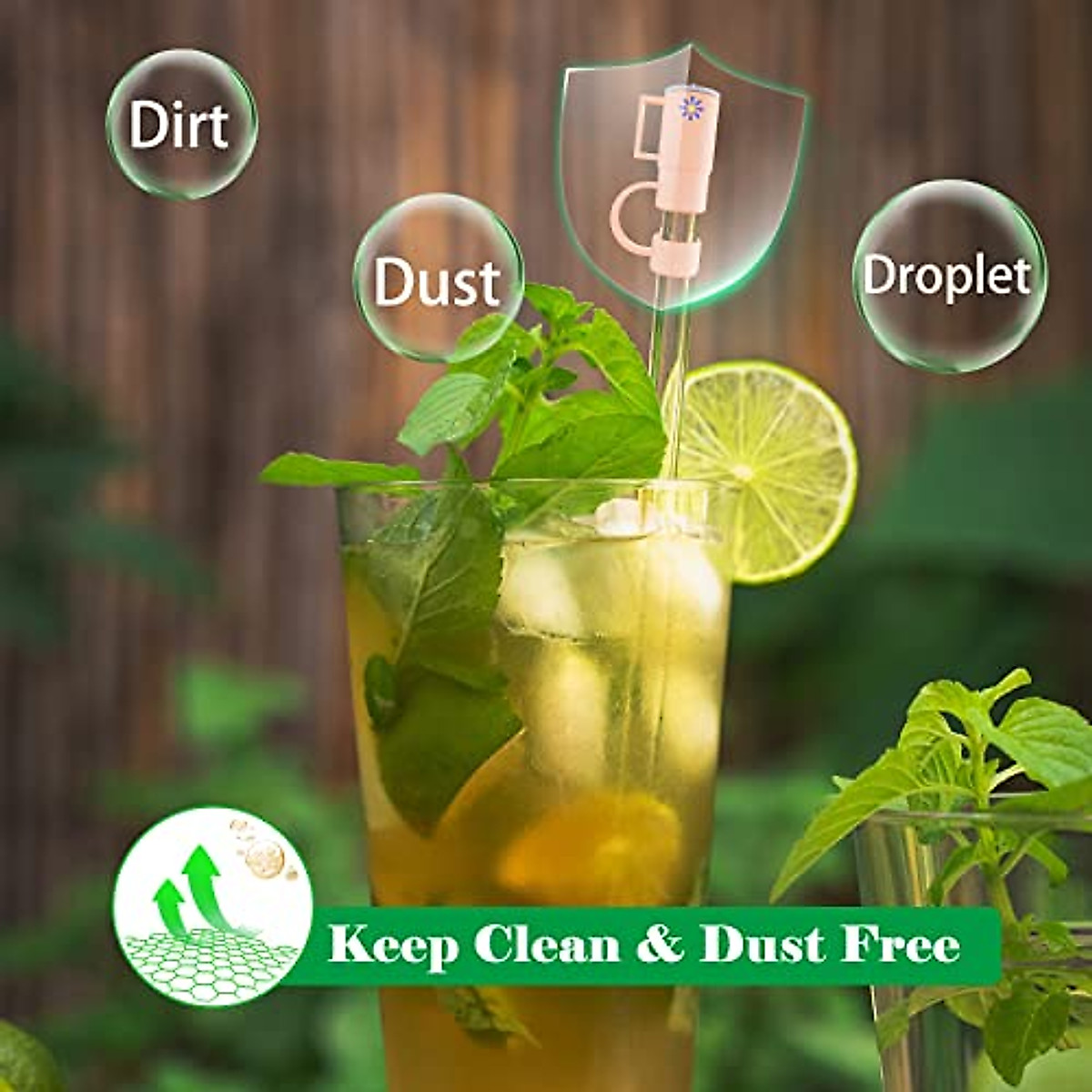 Straw Covers Cap for Stanley Cup, 4Pcs Silicone Straw Topper Compatible with Stanley 40&30 Oz Tumbler with Handle, Straw Covers for Reusable Straws, Straw Tip Covers for Stanley Cups Accessories