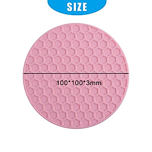 TOYMIS 4pcs Rubber Jar Opener, Rubber Bottle Opener Honeycomb Bottle Lid Opener Multi-Purpose Bottle Gripper Bottle Opener Pad for The Elder Kid, People with Arthritic Hands (Multicolor)