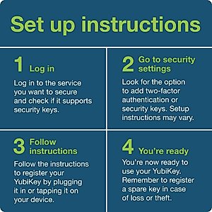 Yubico - YubiKey 5 NFC - Two-Factor authentication (2FA) Security Key, Connect via USB-A or NFC, FIDO Certified - Protect Your Online Accounts