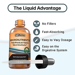 Micronutrients Liquid Drops | PrimaVie Shilajit, Electrolyte Concentrate, Trace Elements | Fulvic & Humic Acid | For Energy, Keto, Vegan, Paleo, Leg Cramp | Magnesium Sodium Potassium Zinc