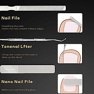 Toenail Clippers, Upgraded Toe Nail Clippers for Men, Professional Nail Clipper, Toenail Clippers for Thick Nails for Seniors (Silver)-Wanmat