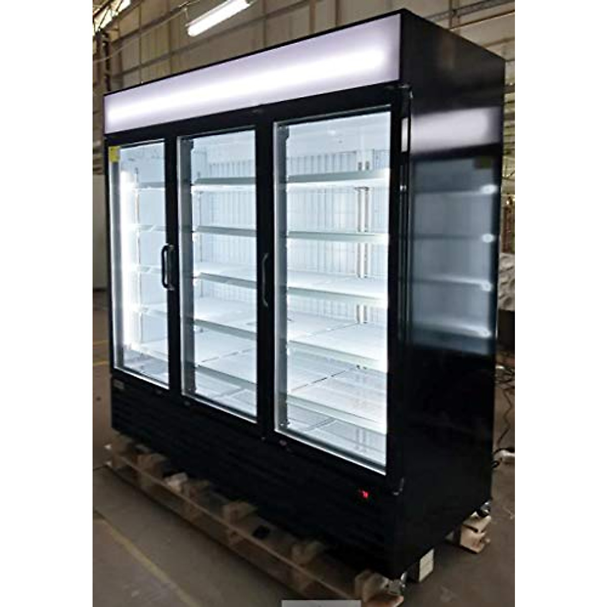 Vortex Refrigeration VA-3GDF-B Commercial Merchandiser Freezer | 3 Self-Closing Glass Doors | NSF, ETL | 69 Cu. Ft.